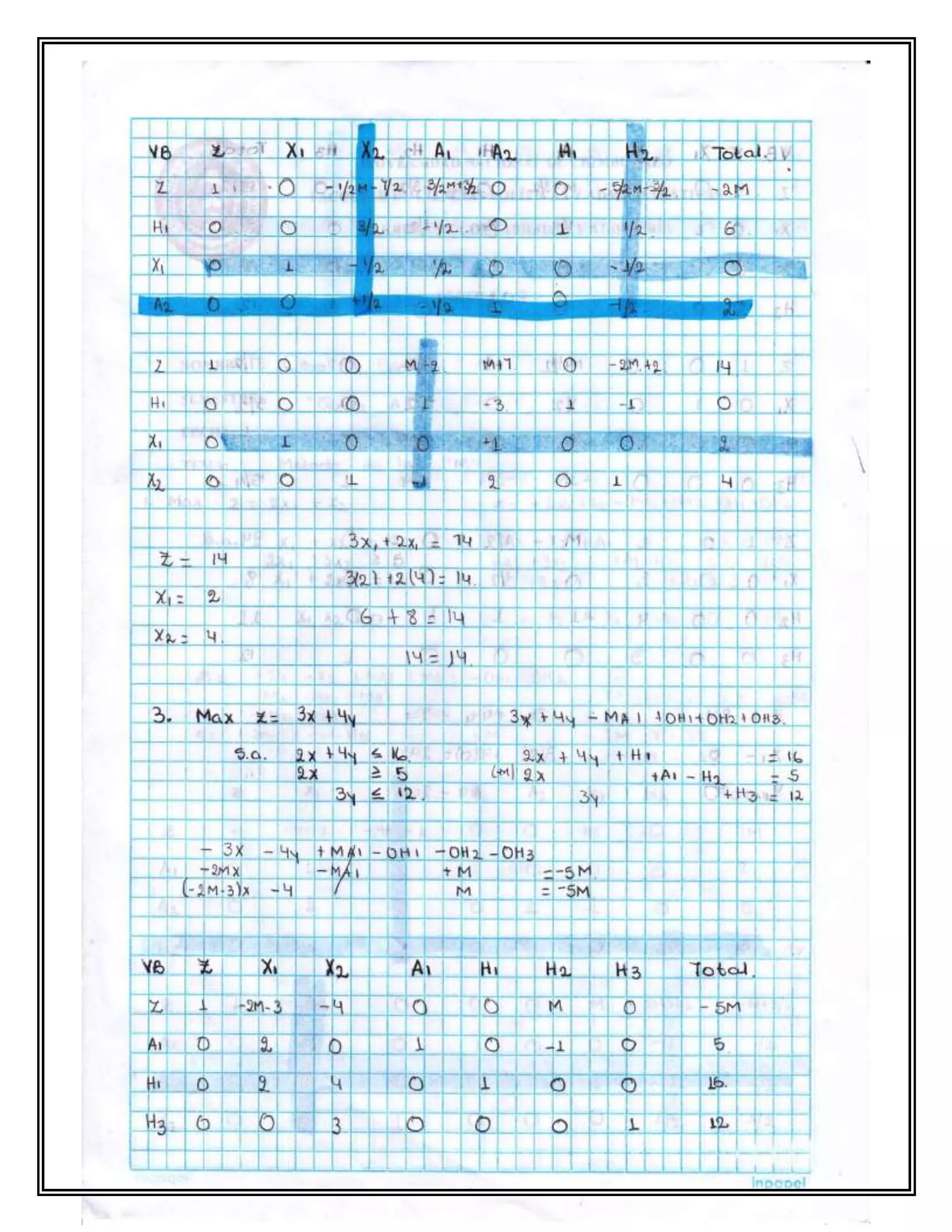 Resolución de ejercicios en el programa simplex | DOCX