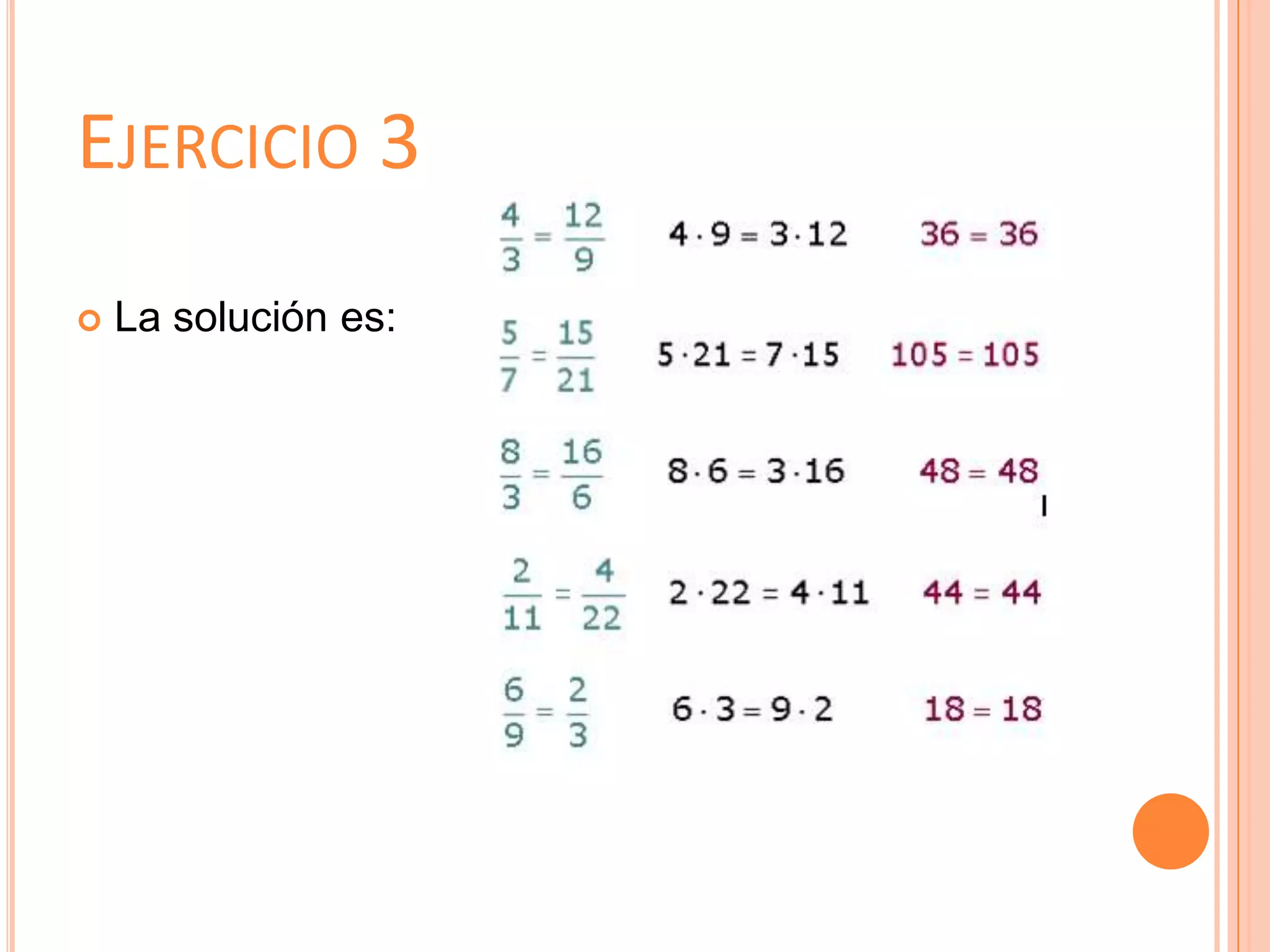 Resolución de los ejercicios de fracciones equivalentes | PPTX | Science
