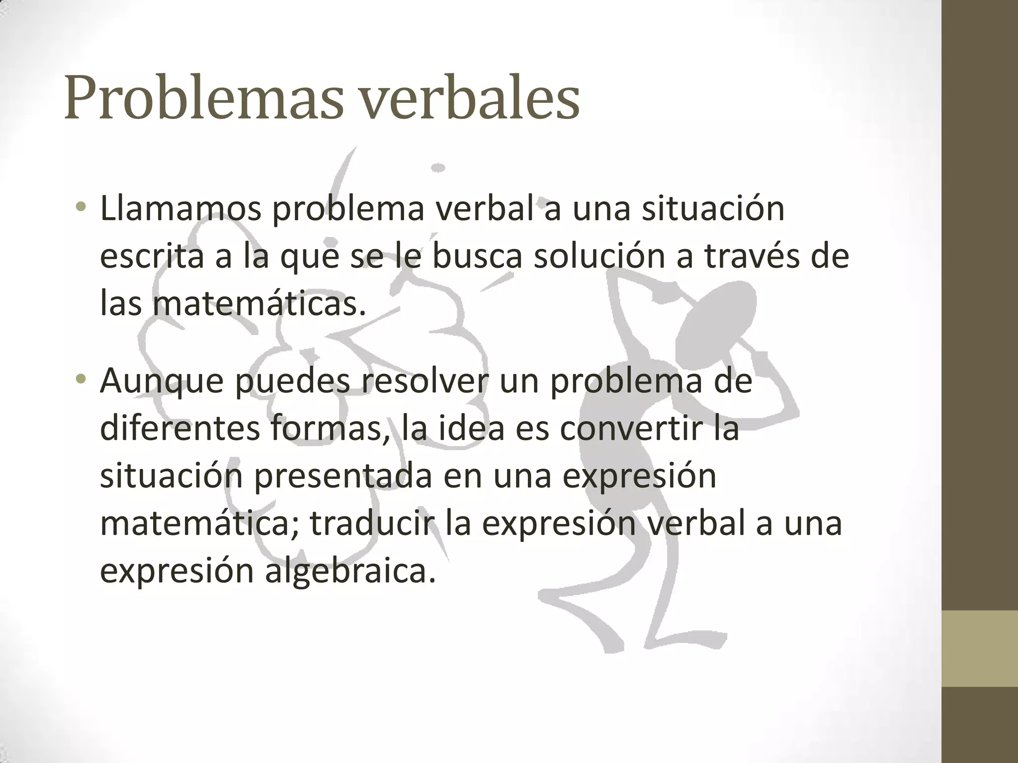 Resolución de problemas verbales | PPTX