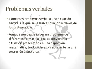 Resolución de problemas verbales | PPTX