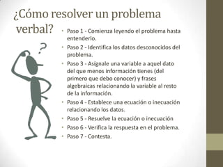 Resolución de problemas verbales | PPTX