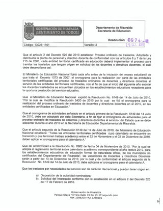 Resolucion 974 29-10-2010 | PDF