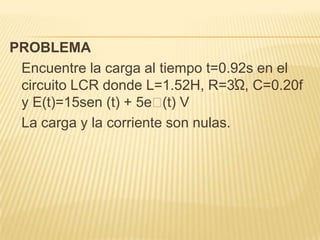 Resolucion de un circuito rlc en matlab | PPT