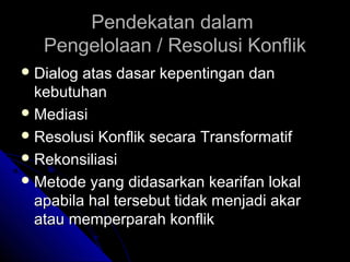 Resolusi konflik | PPT