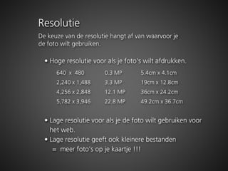 Resolutie en Compressie | PDF
