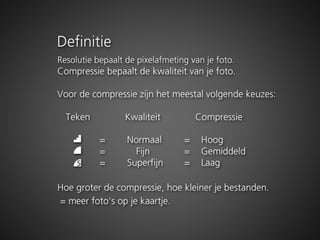 Resolutie en Compressie | PDF