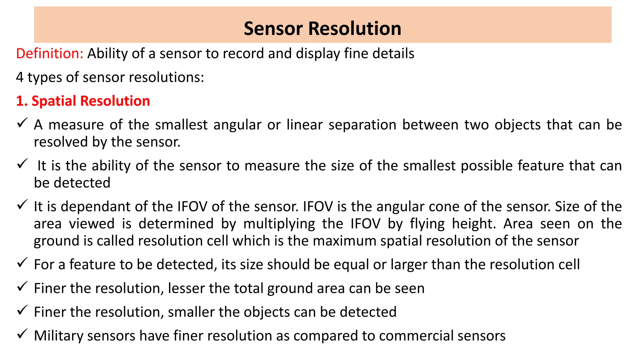 Resolution.pptx remote sensing resolution | PPTX