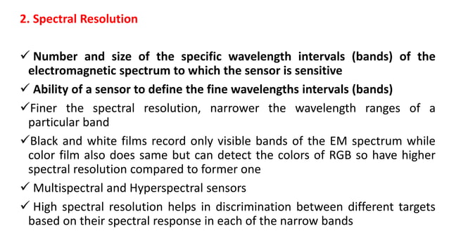 Resolution.pptx remote sensing resolution | PPTX | Cameras and ...
