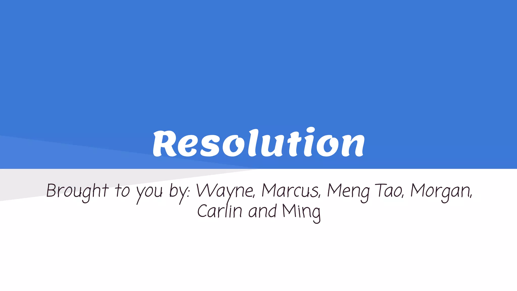 Resolution/coda | PPT