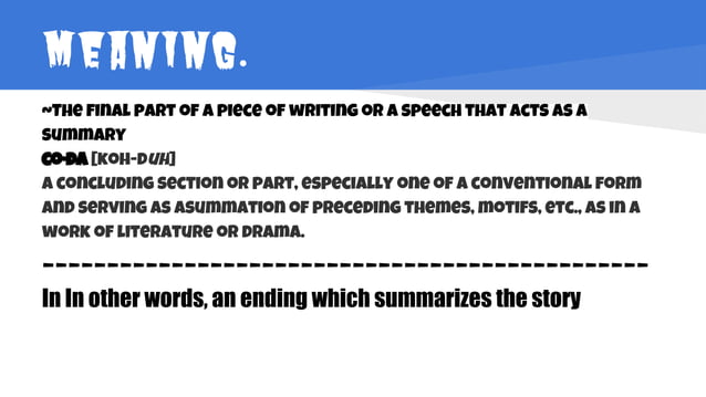 Resolution/coda | PPT