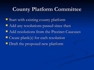 Resolution To Platform Presentation | PPT