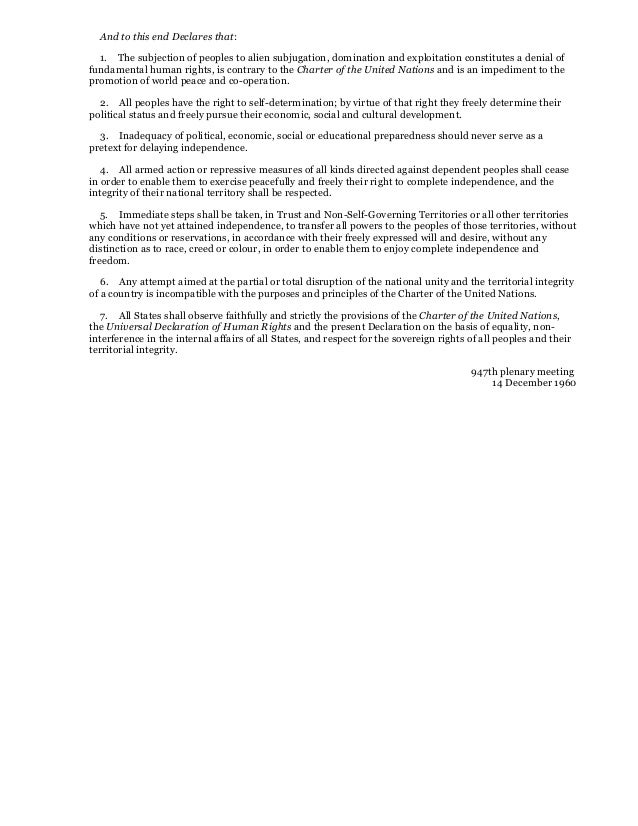 Resolution 1514 | PDF