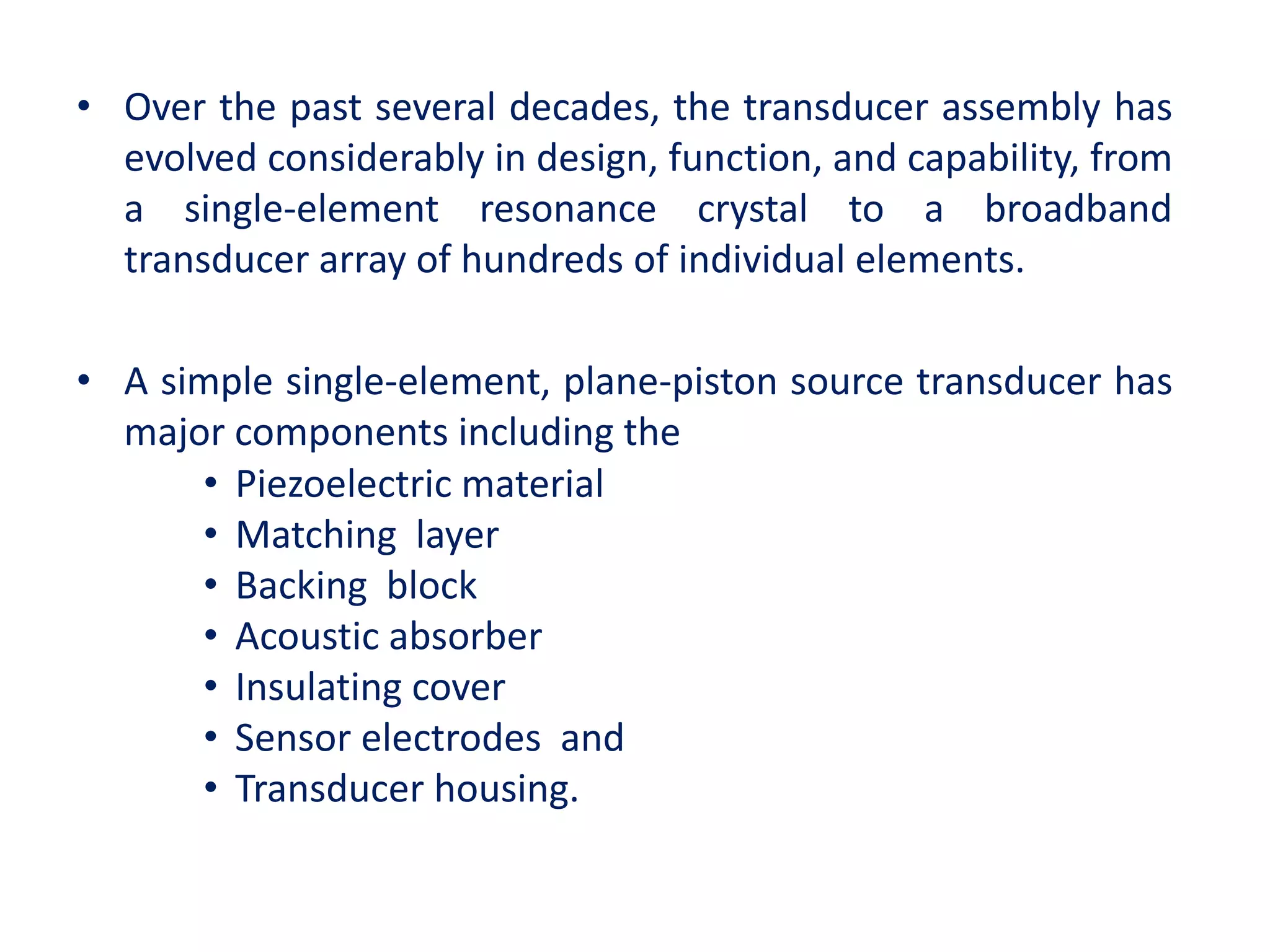 Resolution and different transducers | PPTX
