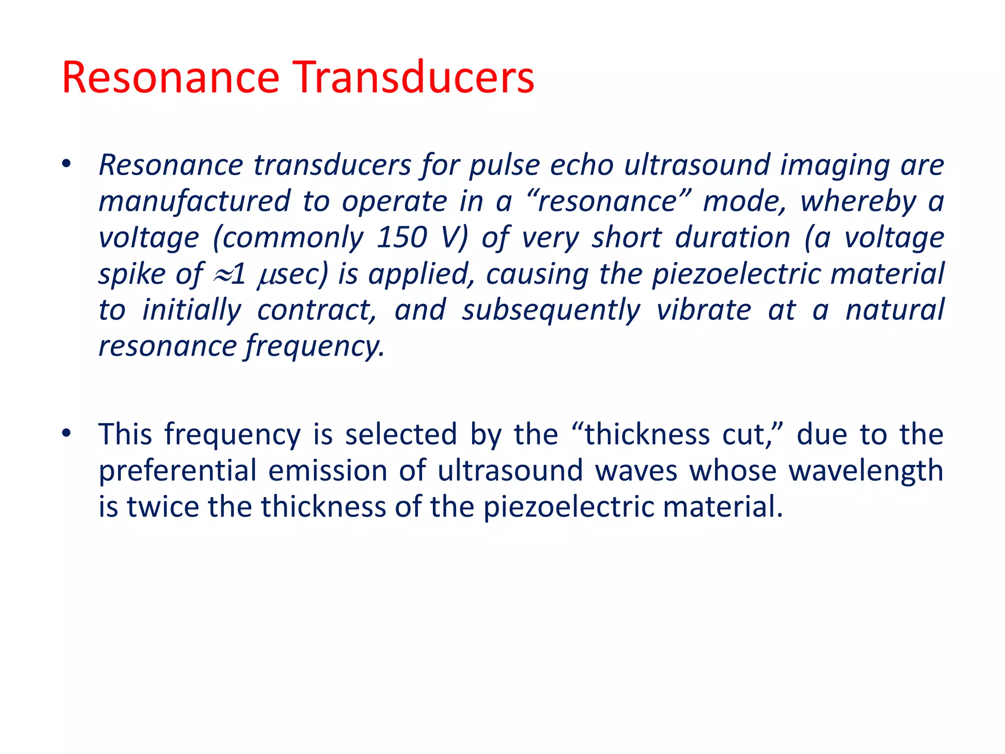 Resolution and different transducers | PPTX | Physics | Science
