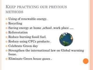 Resolution for global warming | PPTX