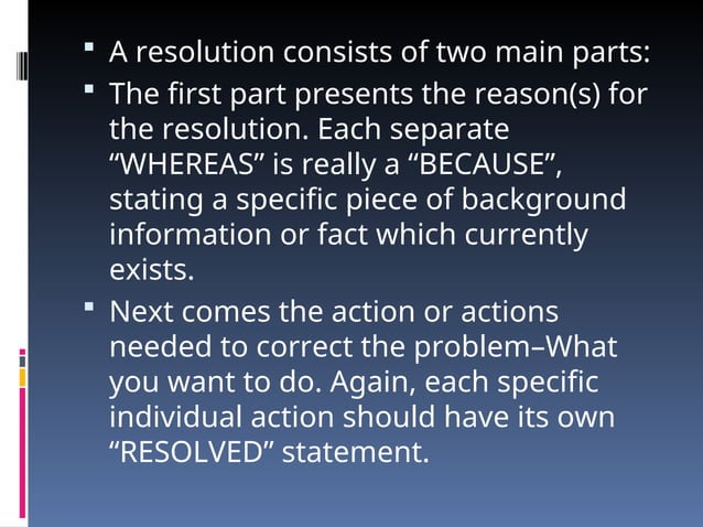 RESOLUTION MAKING for Secondary Supreme Learners Government (SSLG ...