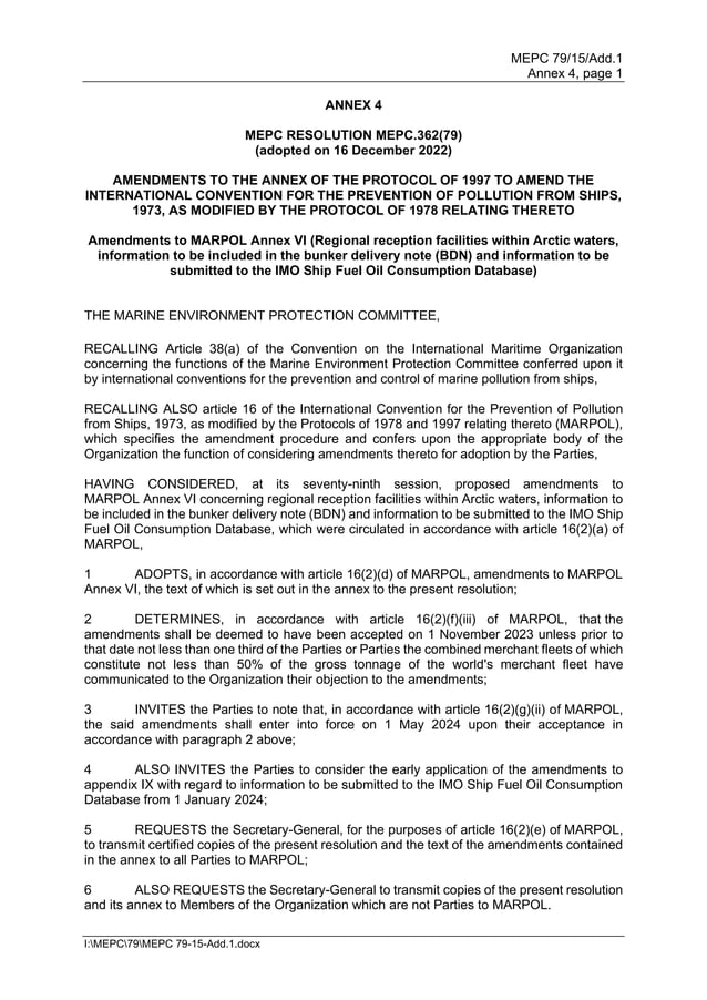 Pollution prevention resolution MEPC.362(79) FINAL.pdf | Environment ...