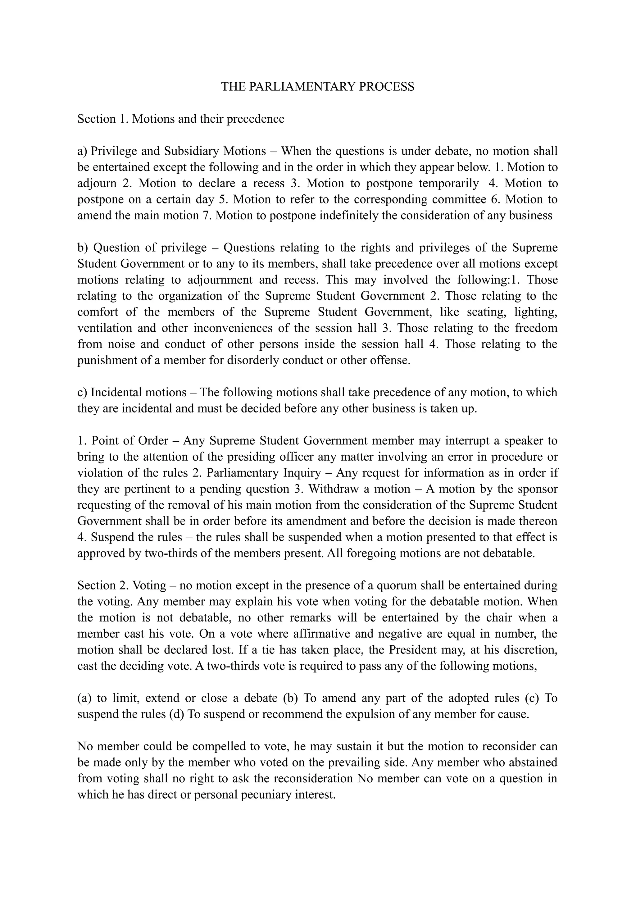 SSG Internal rules and Regulations | DOC