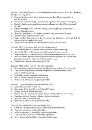 SSG Internal rules and Regulations | DOC