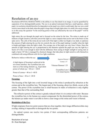 Resolution of an eye by Dr. Ihsan Ali Bazirgan | PDF