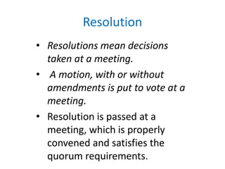 Resolution of company | PPTX