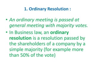 Resolution of company | PPTX