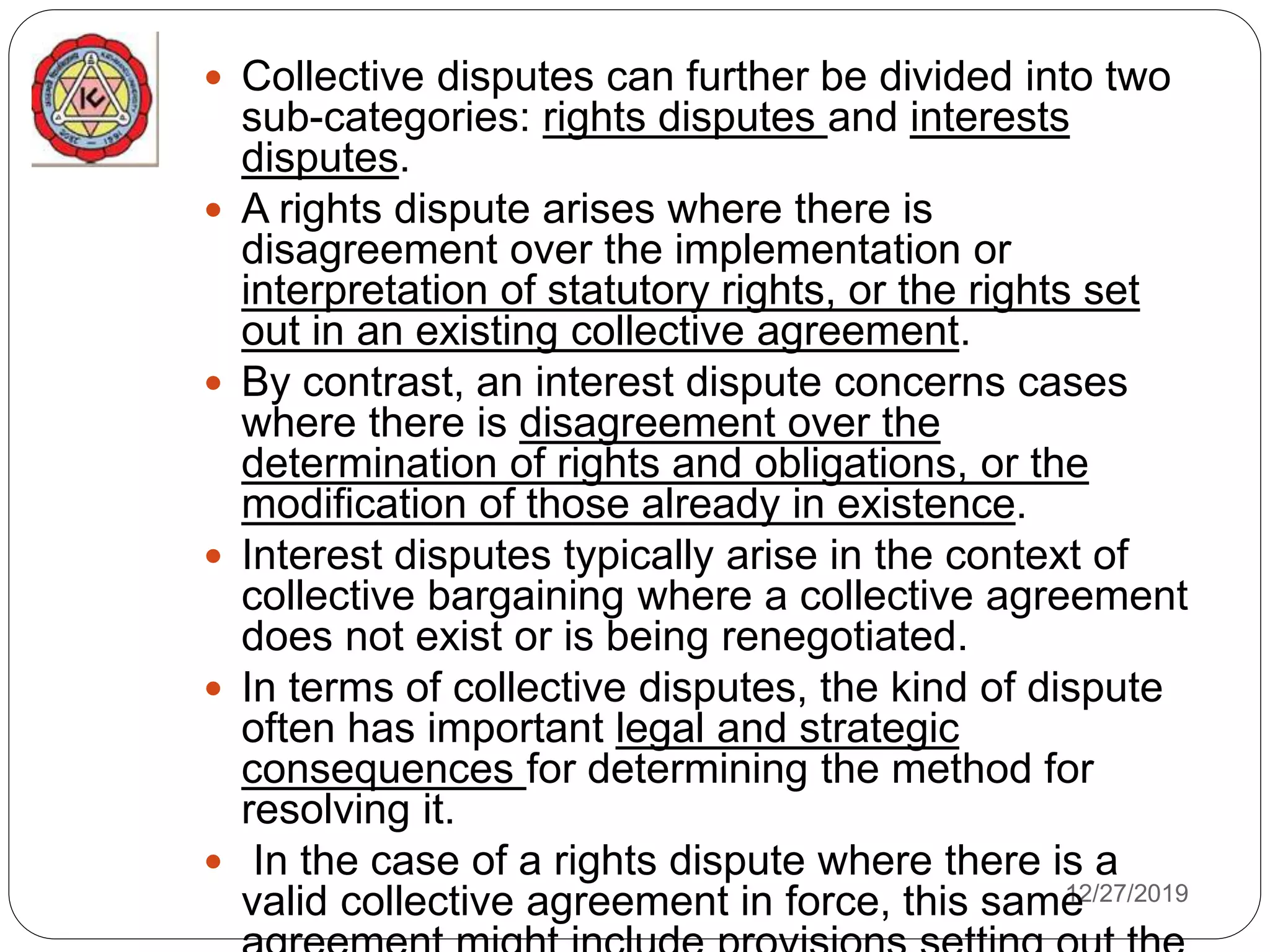 Resolution of industrial dispute | PPTX