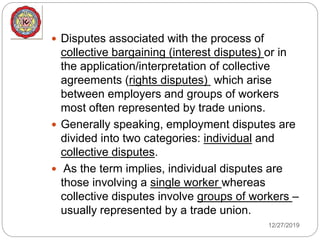 Resolution of industrial dispute | PPTX
