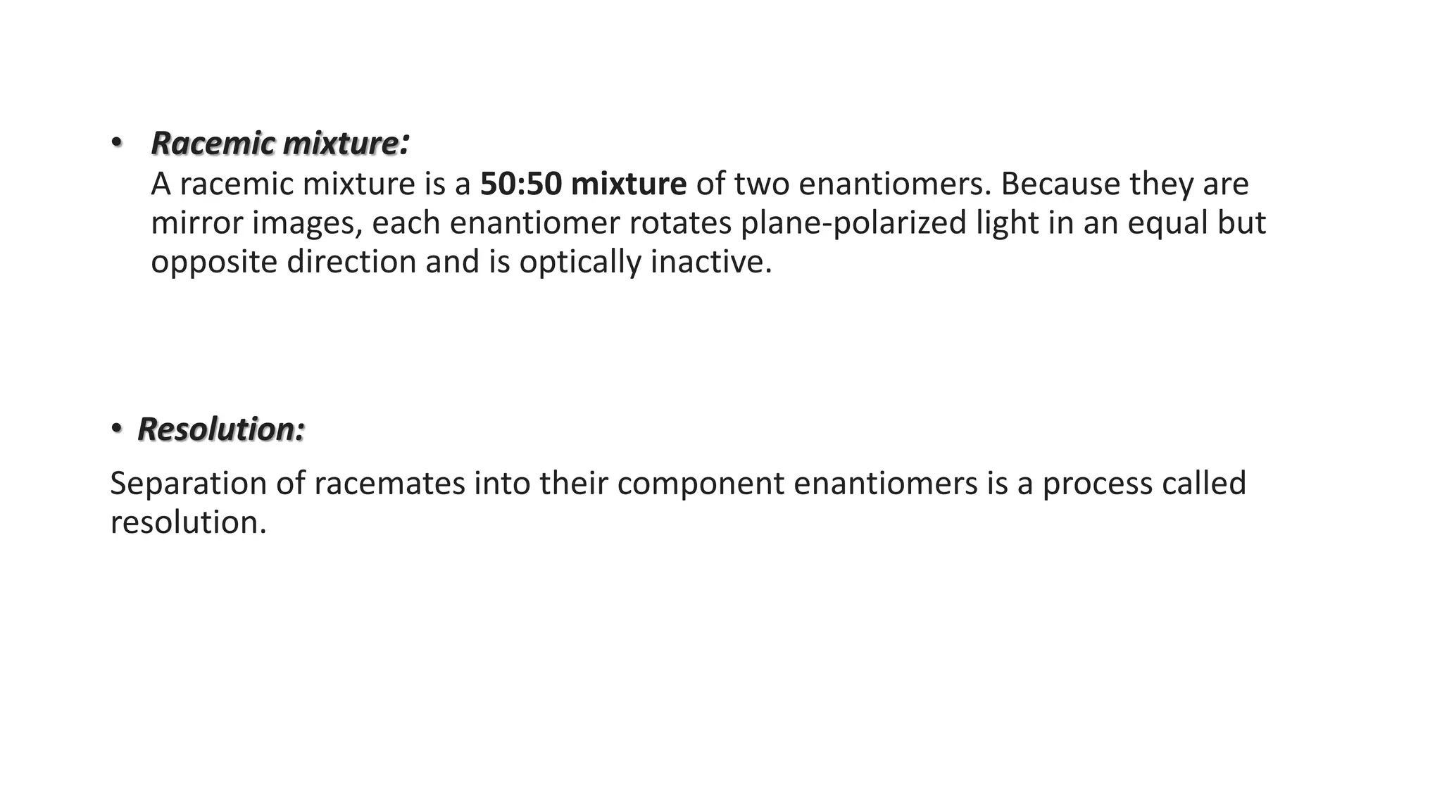Resolution of racemic mixture | PPTX