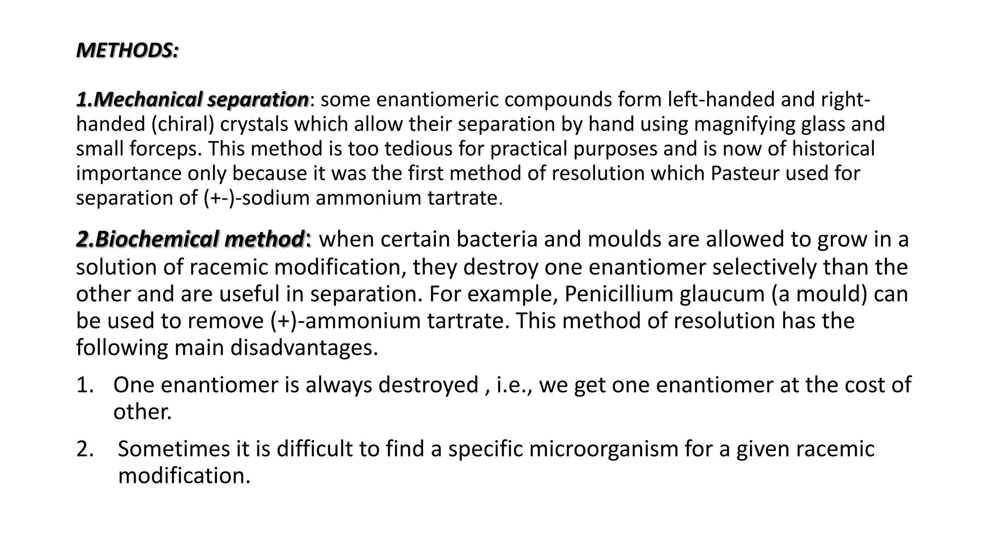 Resolution of racemic mixture | PPTX