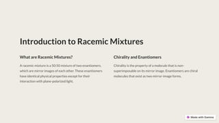 Resolution of Racemic Mixture of POC-III | PDF