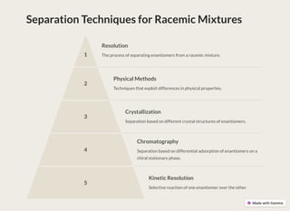 Resolution of Racemic Mixture of POC-III | PPT