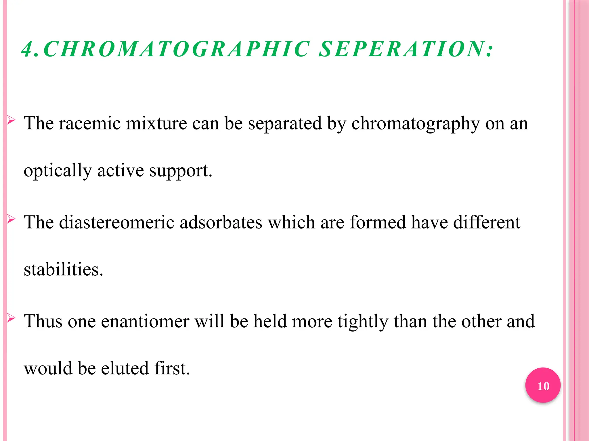 Resolution of Racemic mixture notes with explanation | PPTX