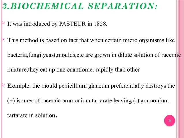 Resolution of Racemic mixture notes with explanation | PPTX