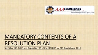 Resolution plan with Sample formats | PPTX