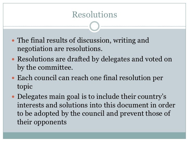 Resolution writing