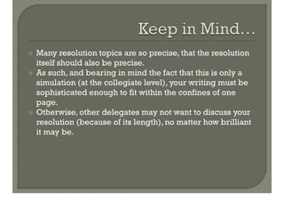 Resolution Writing 101 | PDF