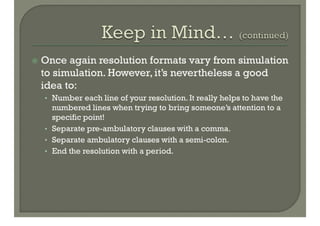 Resolution Writing 101 | PDF