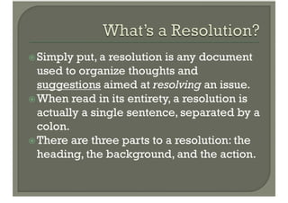 Resolution Writing 101 | PDF