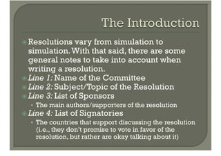 Resolution Writing 101 | PDF