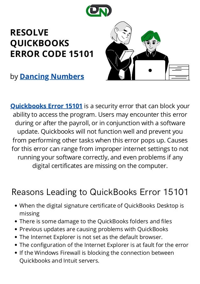 Resolve QuickBooks Error Code 15101 | PDF