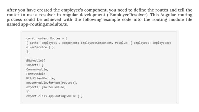 Resolver in Angular | PPT