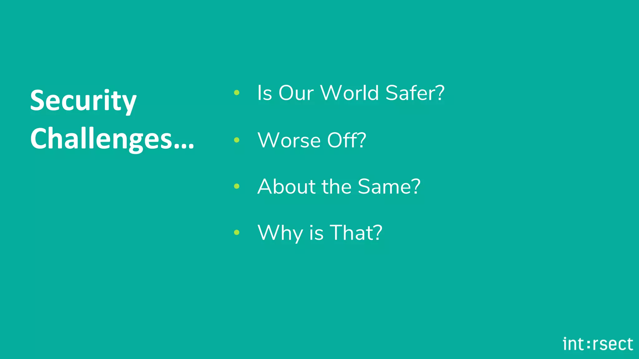 Security Trends: From "Silos" to Integrated Risk Management | PPT