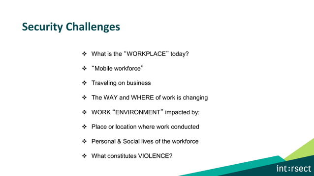 Security Trends: From "Silos" to Integrated Risk Management | PPT