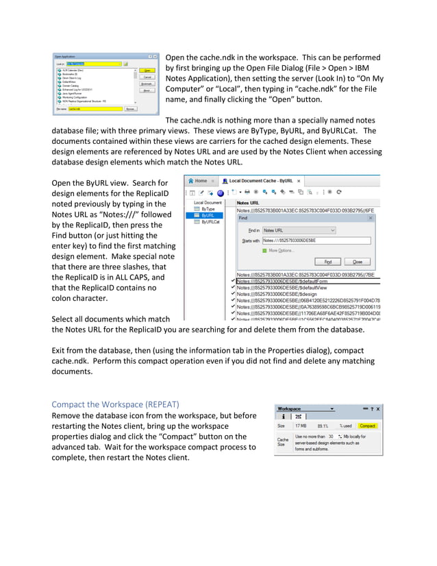 Resolving Cached Design Element Corruption Issues in the IBM Notes ...