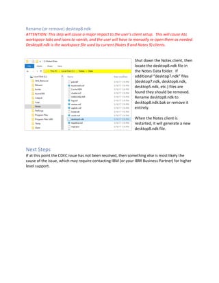 Resolving Cached Design Element Corruption Issues in the IBM Notes ...