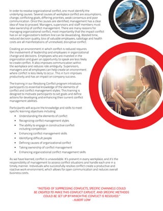 Resolving conflict | PDF