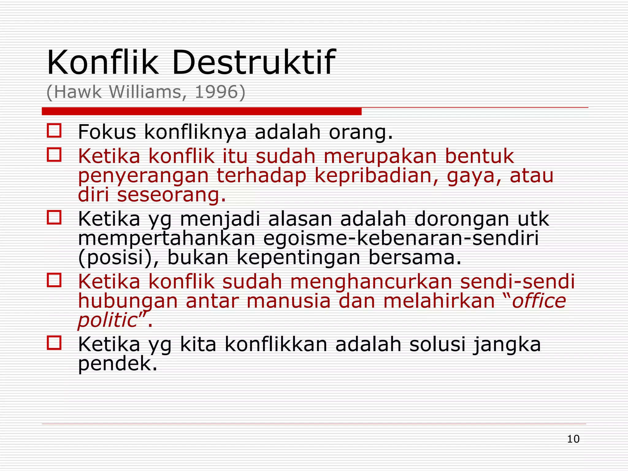 Interpersonal Skill, Resolving Conflicts | PPT