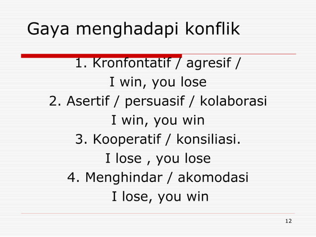 Interpersonal Skill, Resolving Conflicts | PPT