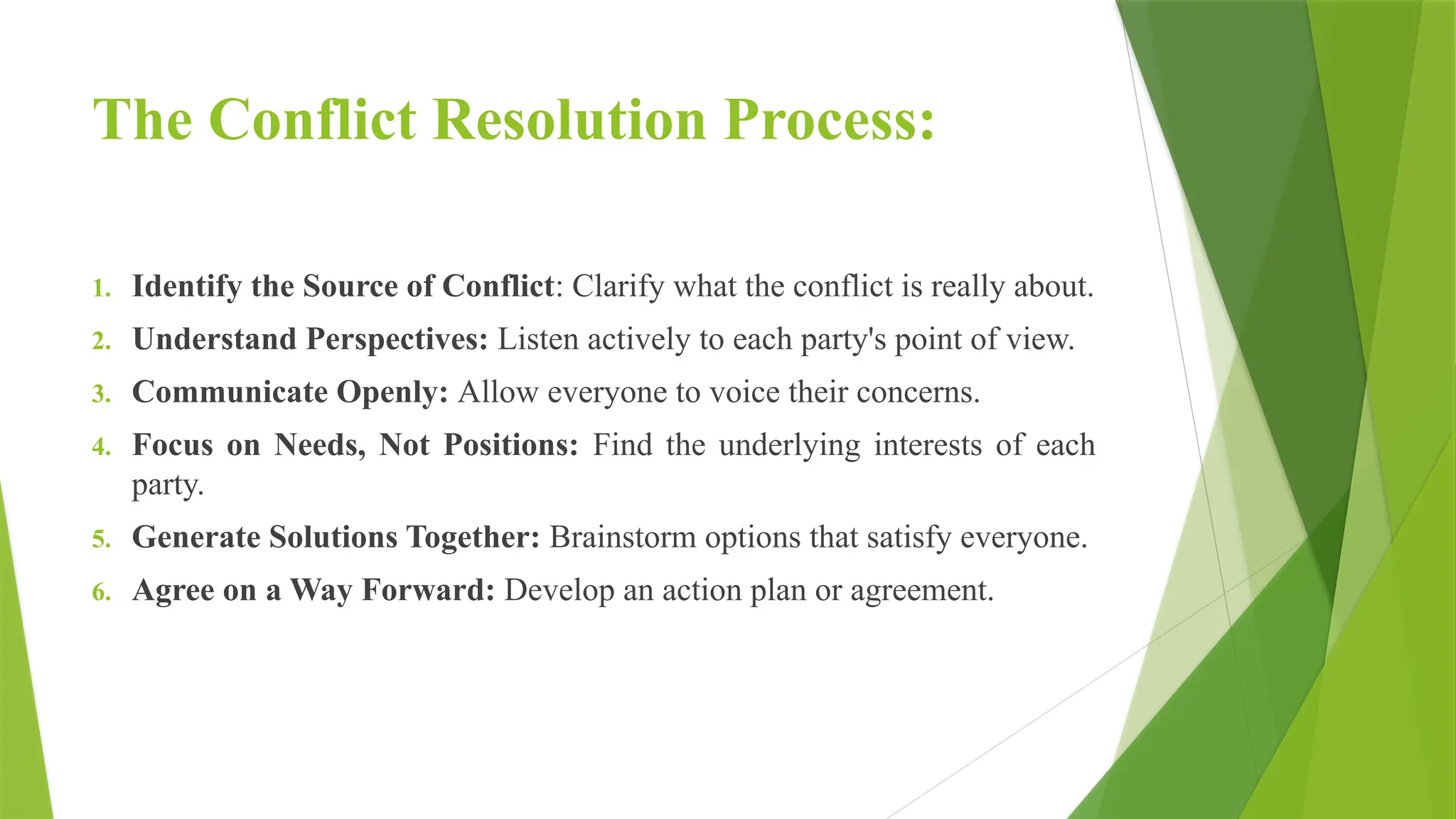 Resolving Conflicts.pptx for business administration | PPTX